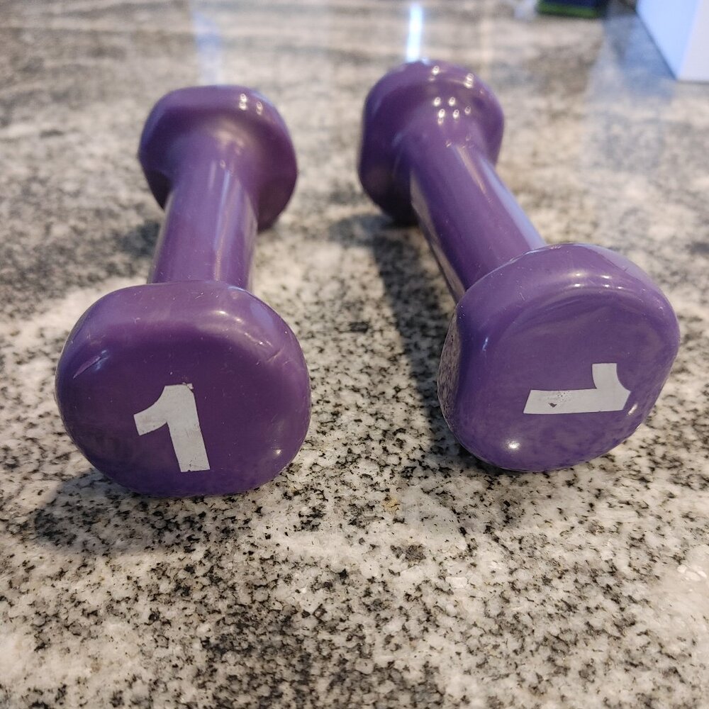 Pair Of Dumbbells 1lb Each. Hand Weights For Aerobic,… - Gem